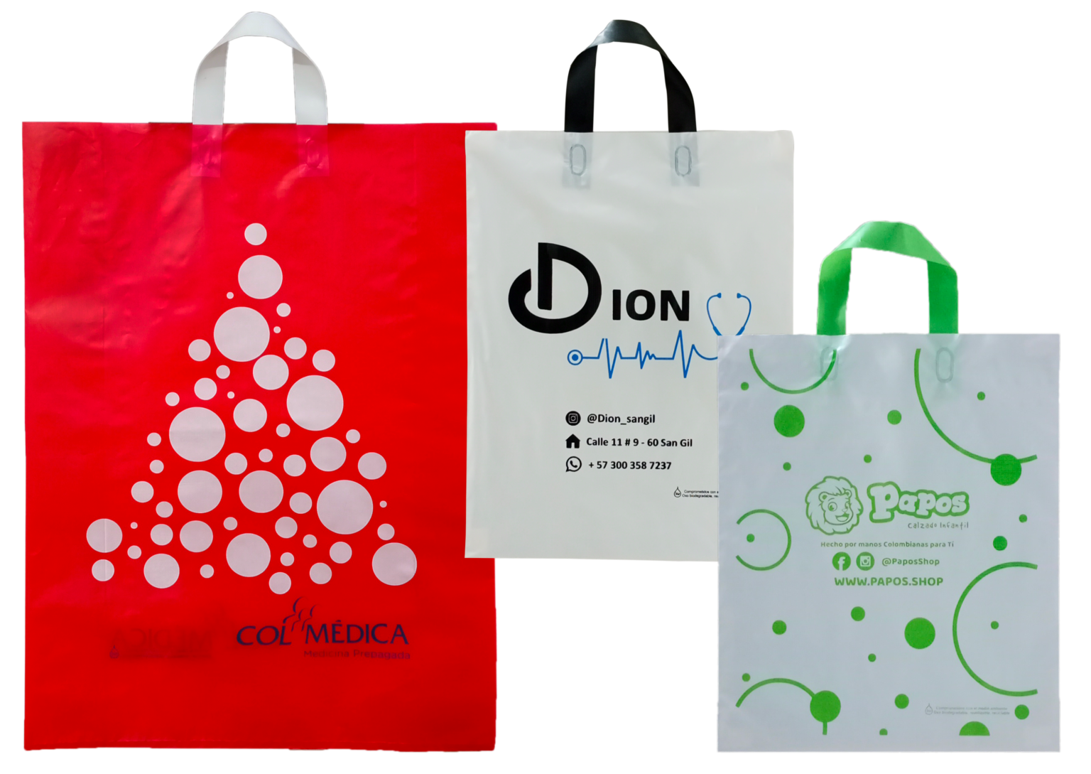 Bolsas con asa flexible | AAG Bolsas